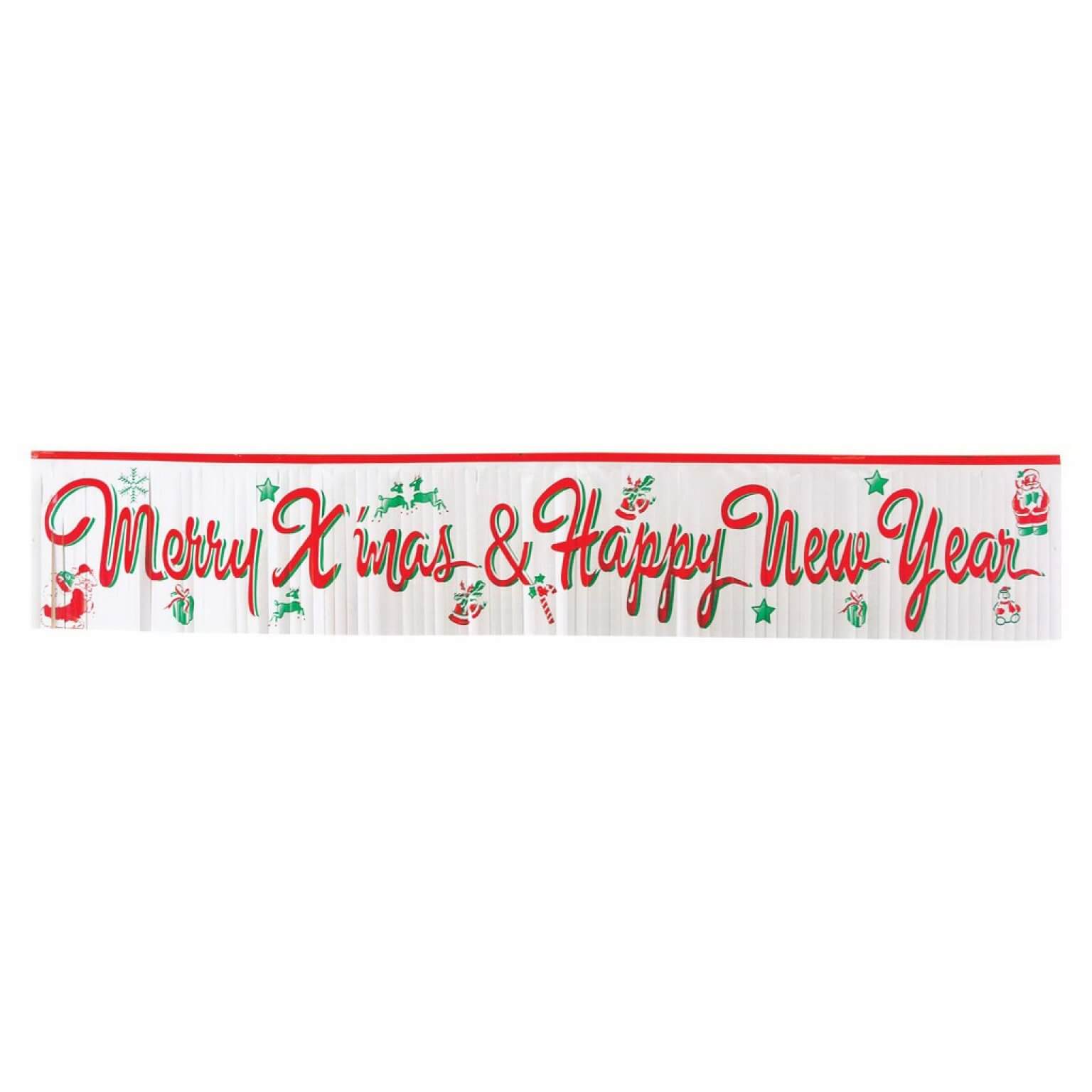 ป้าย Merry X'mas & Happy New Year (Matter Silver) 4924-01 - บีลีฟซอร์ส ...
