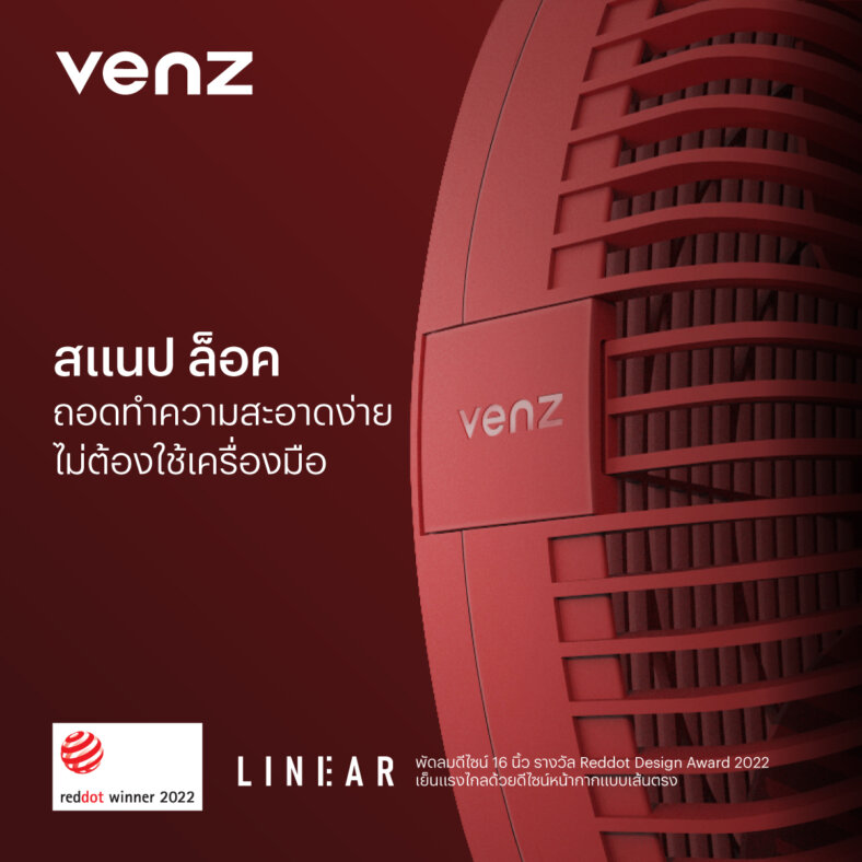 พัดลม มินิมอล VENZ Linear 16นิ้ว LM Legacy Red - บีลีฟซอร์สซิ่ง ตลาด ...